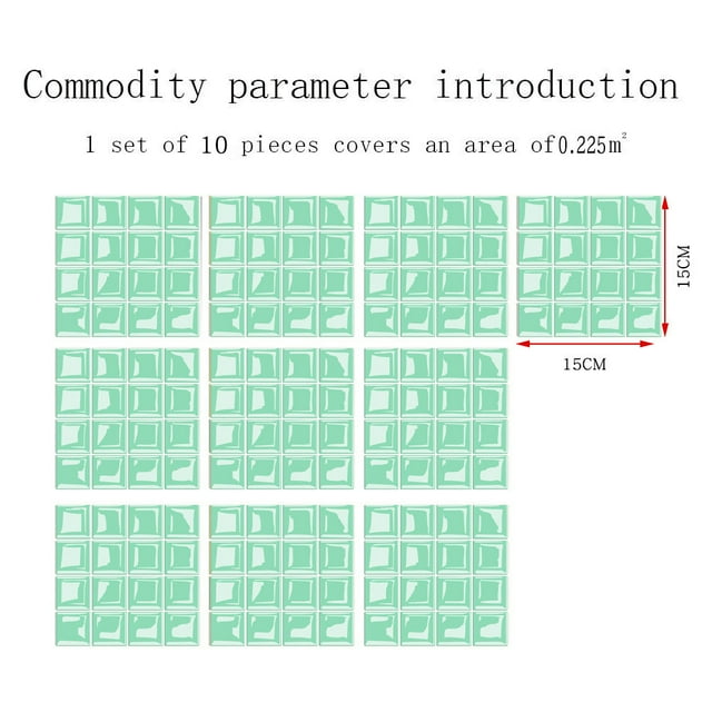 YDNGF 10pc Peel and Stick Ceramic Tiles 3D Ceramic Tiles Decor Art ...