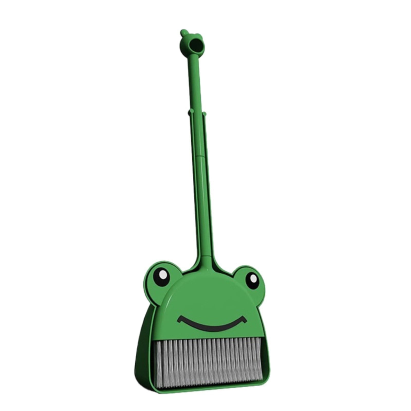 YDNGF Children's Broom Dustpan Toy Frog Pattern Mini Cleaning Toy with ...