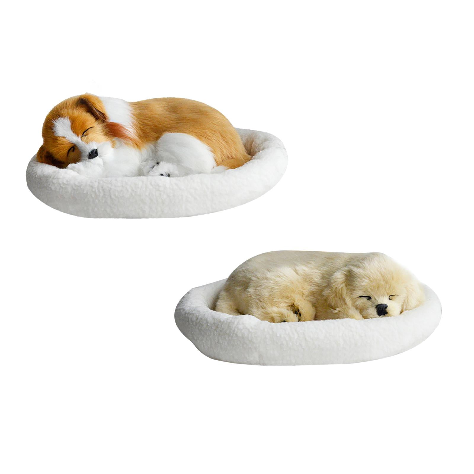 YDNGF 12.59" 2 Packs Realistic Sleeping Plush Breathing Dog Furry Dog ...