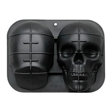 Large Skull Cake Pan Silicone Molds, 6 Cavity Halloween Skull ...
