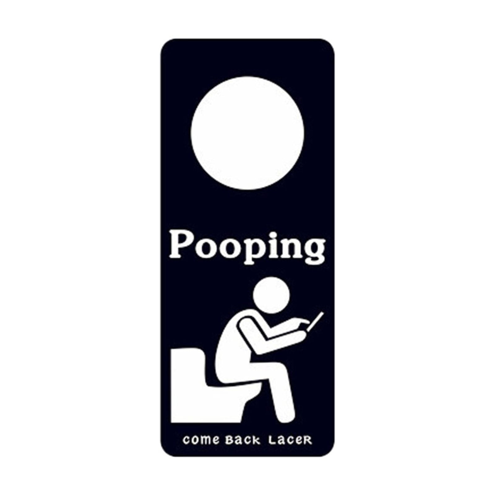 YDNGF Prank Door Sign Hotel Door Hanging Sign Solid Wood Shaped Toilet ...