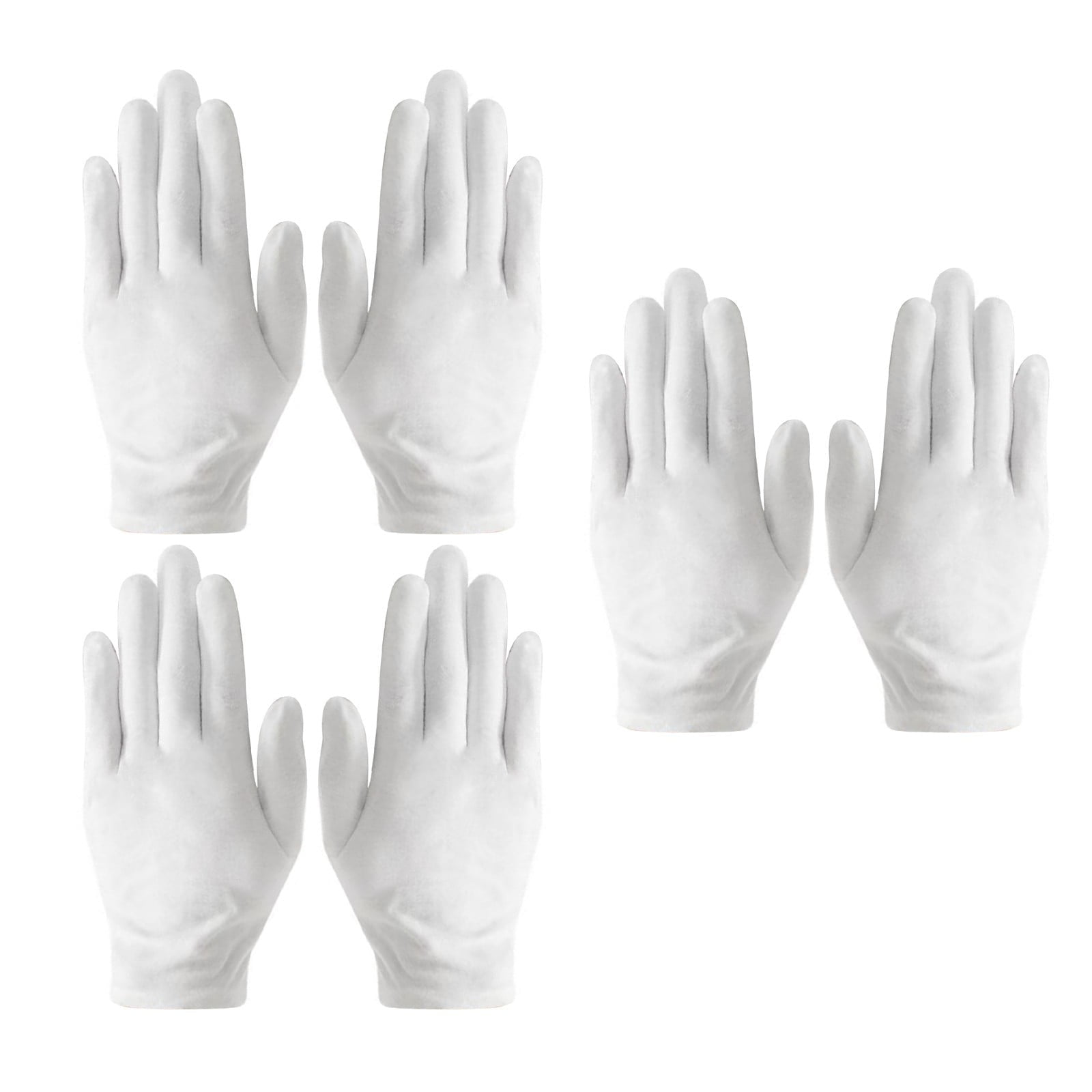 YDNGF Thickened Labor Protection Jersey Cotton Gloves 6pc White Cotton ...