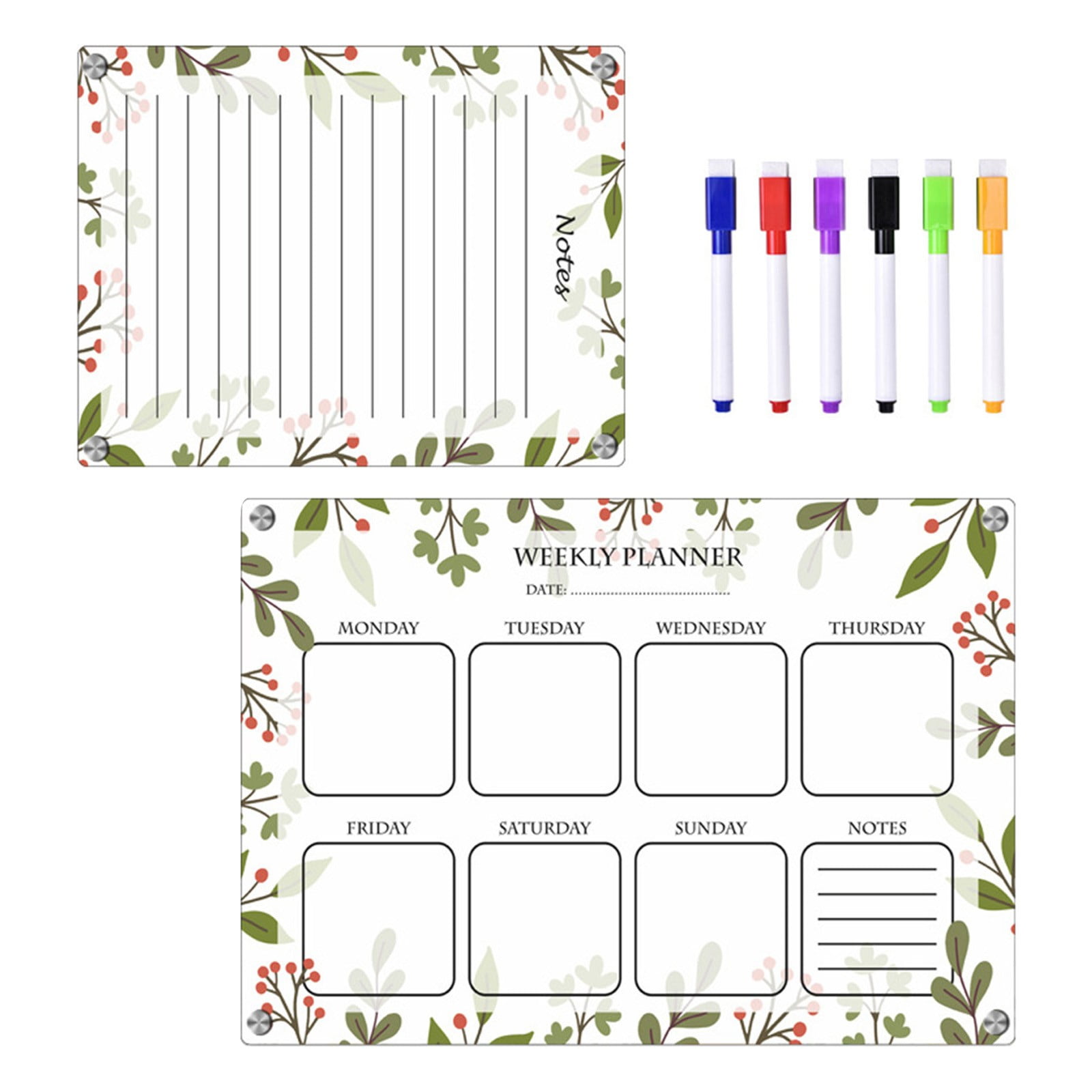 YDNGF Three Dimensional Magnetic Acrylic Weekly Planning Board Acrylic ...