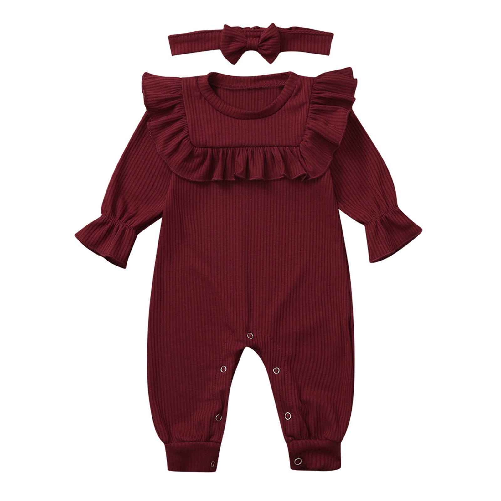 YDOJG Baby Toddler Girls Bodysuit Outfits Romper Solid Set Boys ...