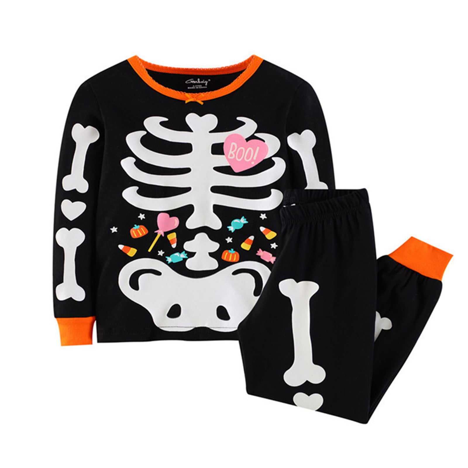 YDOJG Boy Clothes Outfit Set Family Feeling Kids Toddler Girls Skeleton ...