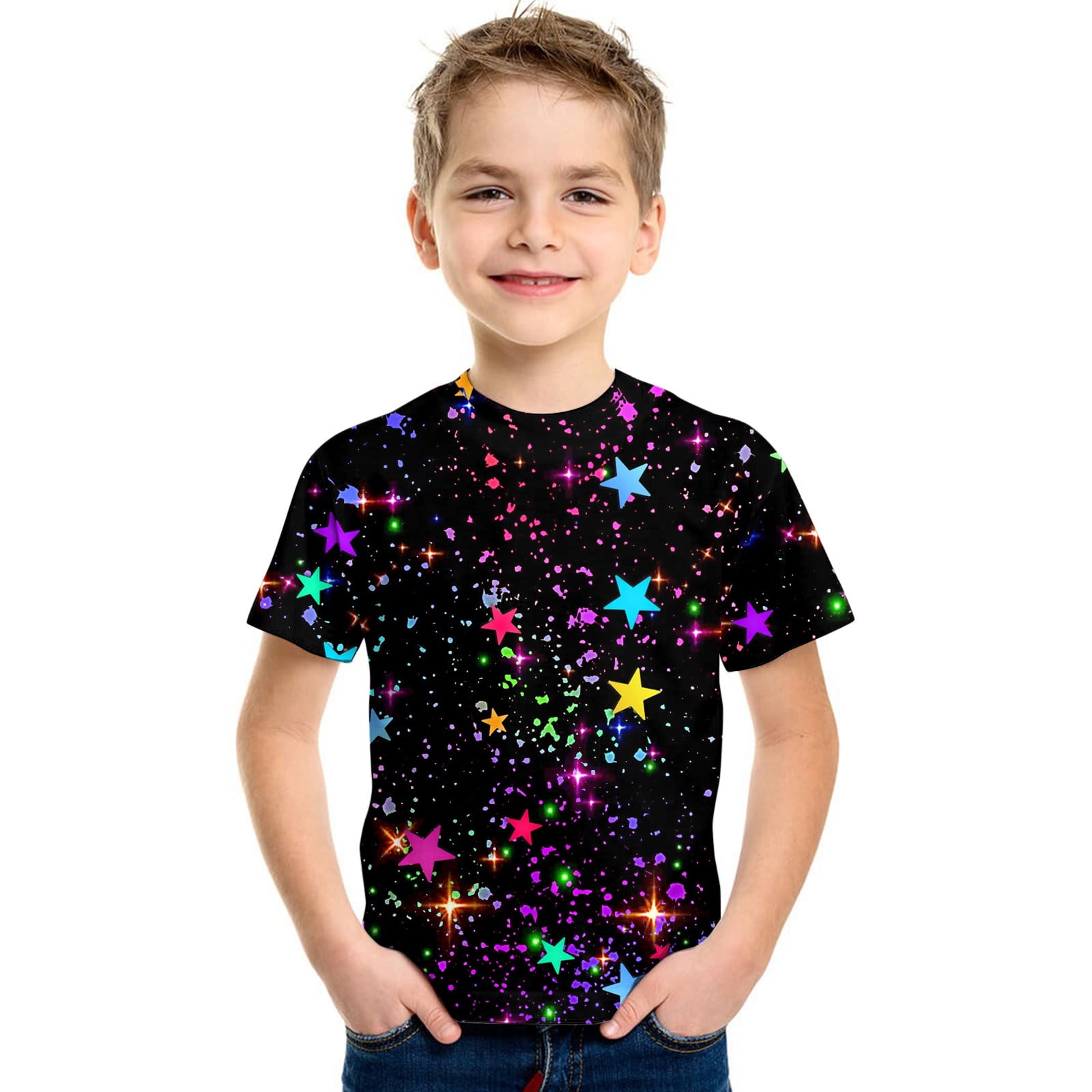 YDOJG Kids Boys Casual Tops Toddler Boys T-Shirts Fashion Cool 3D ...