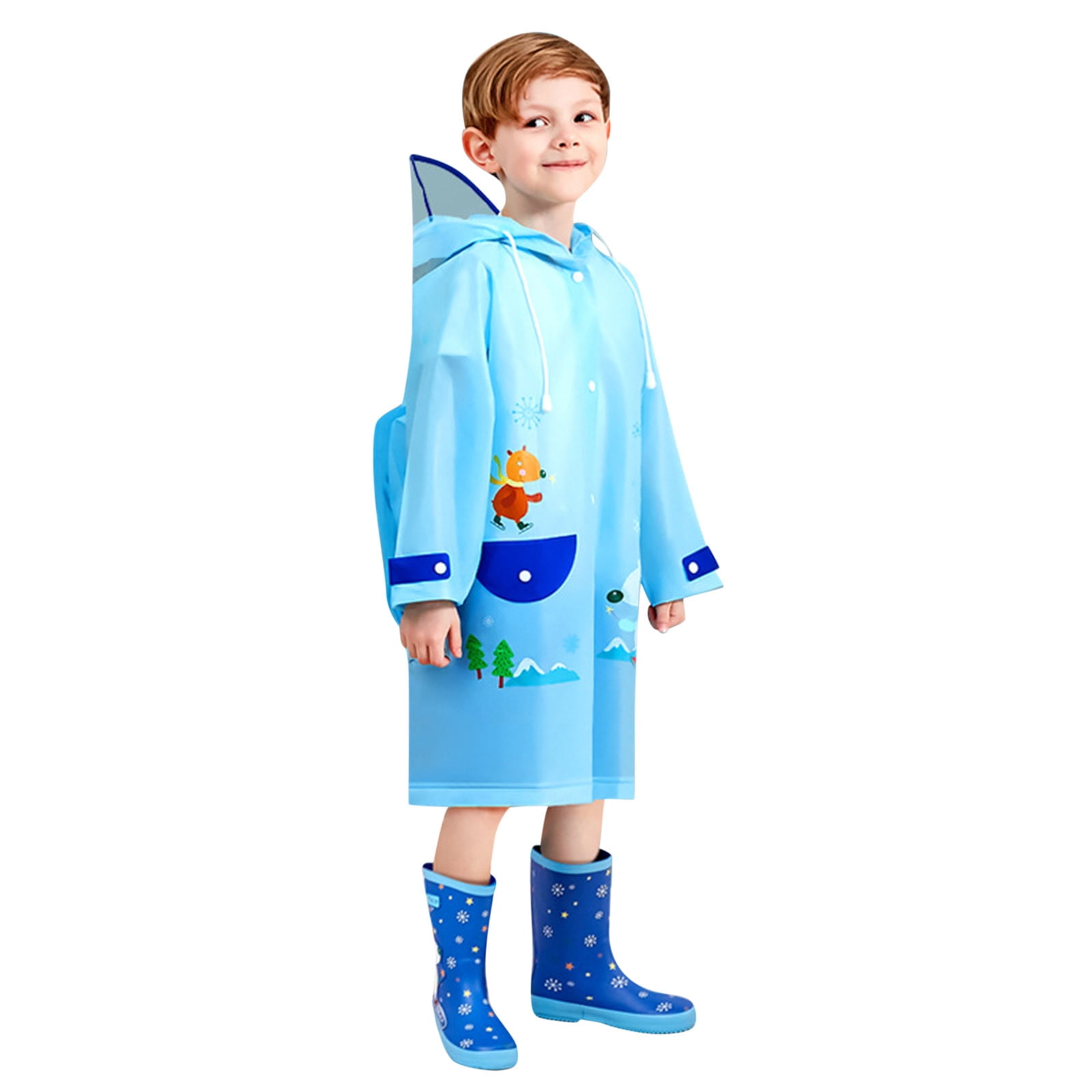 Mrzhqd Rain Coat For Boys Girls Toddler Rain Raincoat Hooded ...