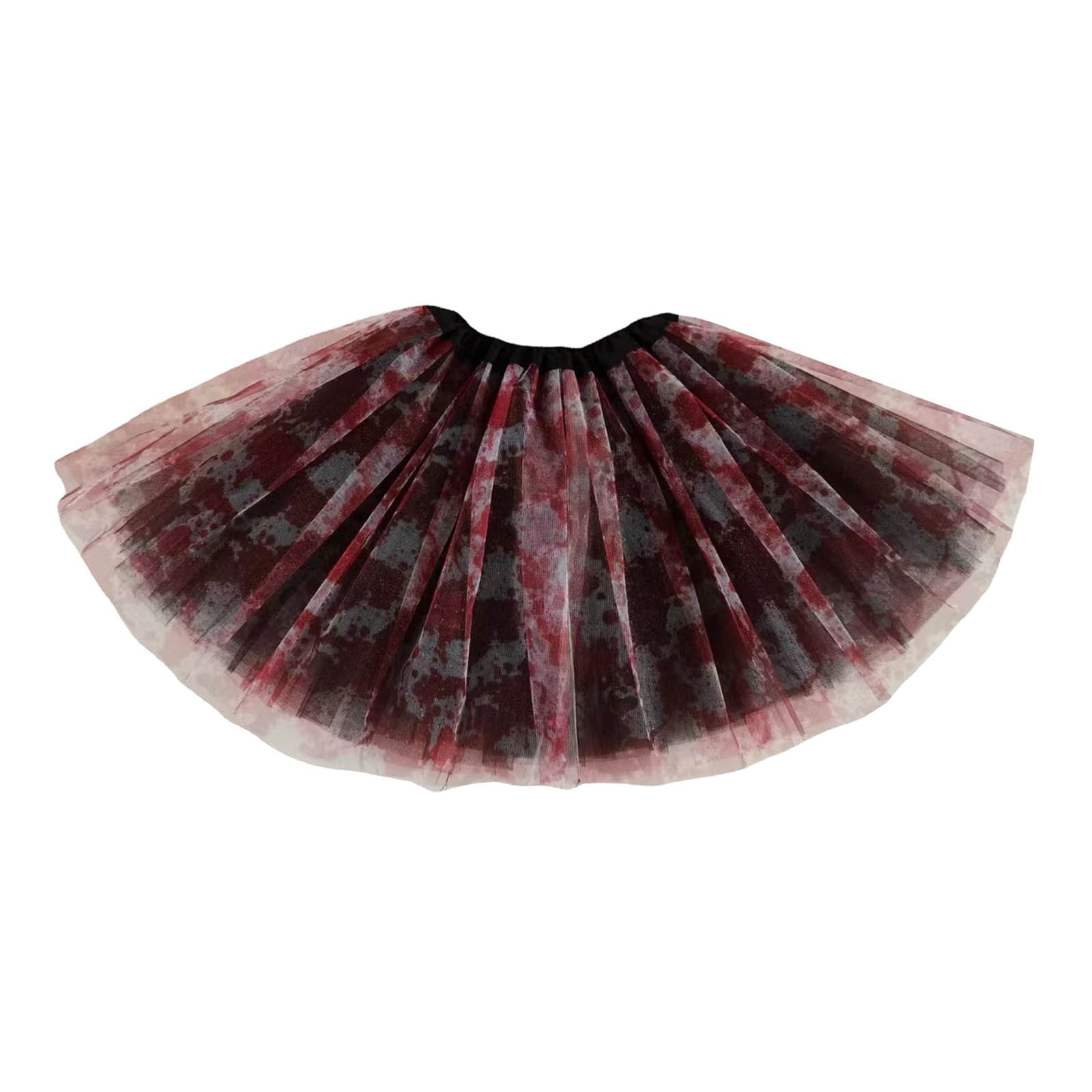 YDOJG Tutu Dress For Girl Or Women Dark Red And Black Printed Horro ...