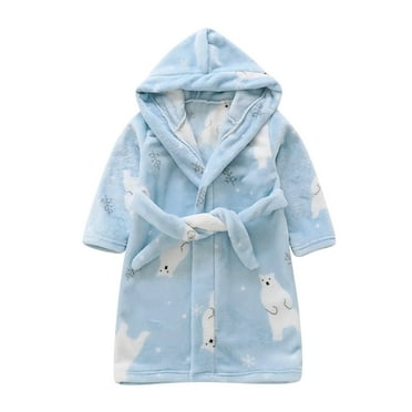 Godderr Toddler Printed Robe,Kids Cartoon Bathrobe,Baby Fall Winter Tie ...