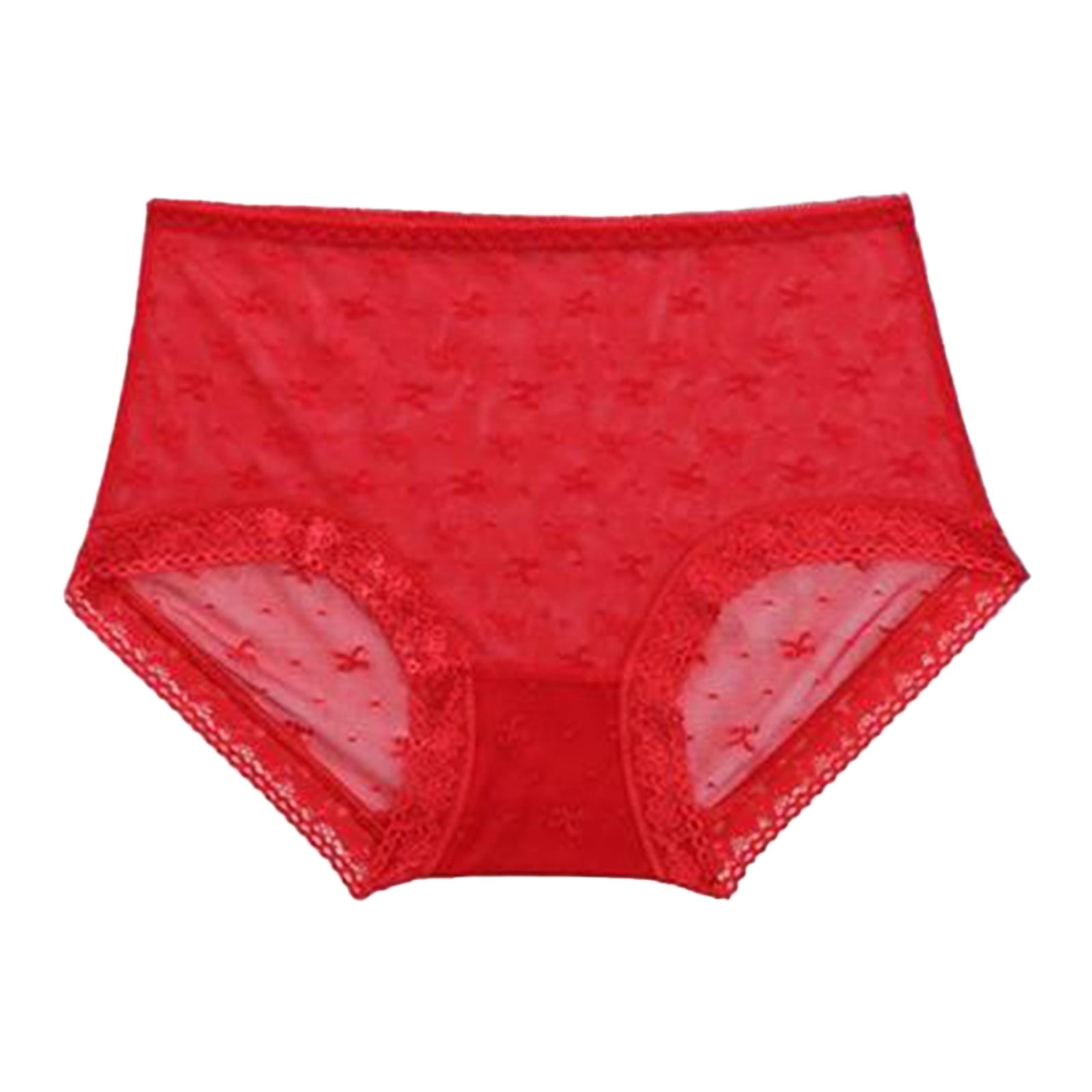 YDOJG Womens Thong Underwear Female Charming Mesh Yarn Jacquard Bow Mid ...
