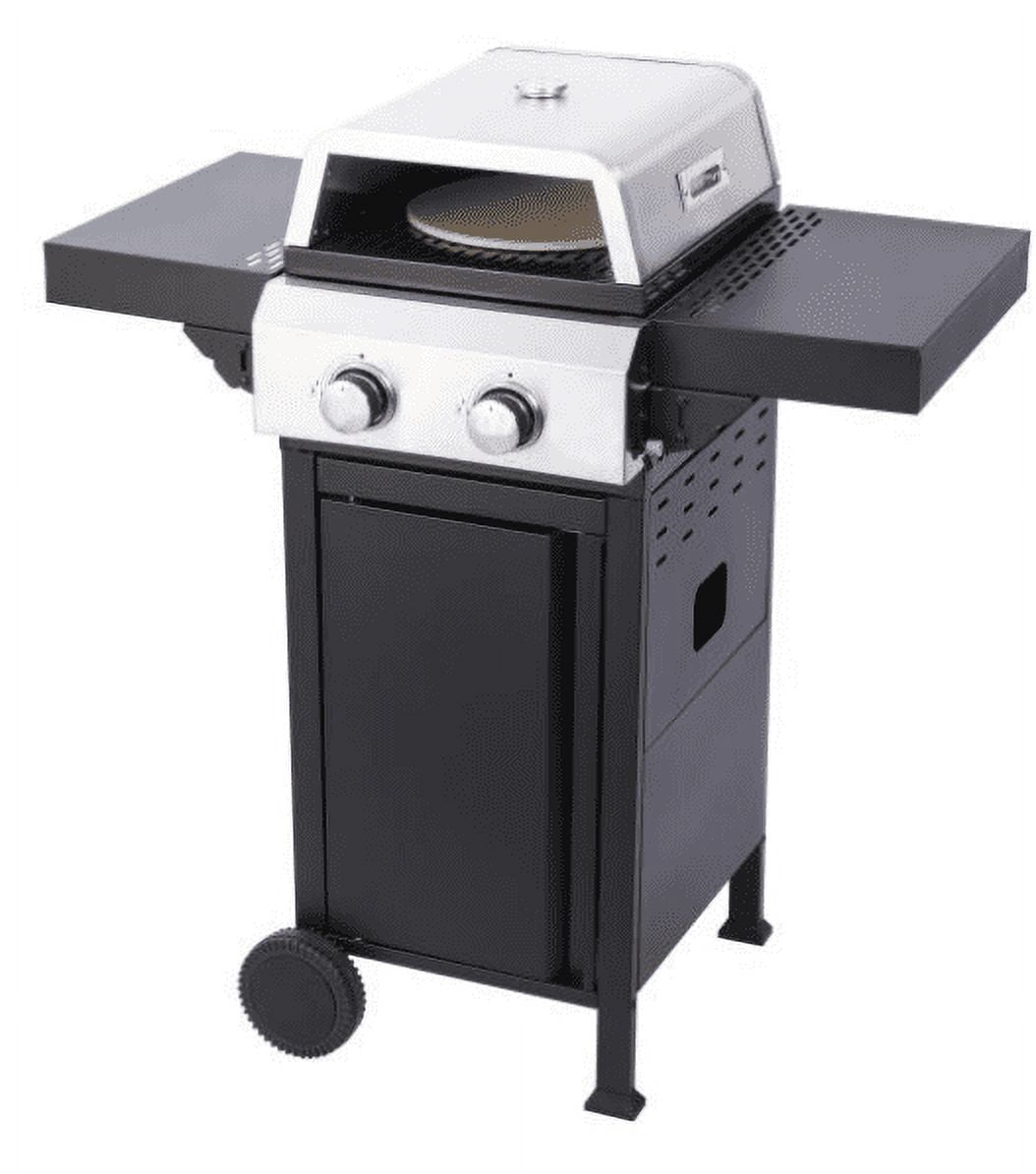 YDSM 2-Burner Propane Gas BBQ Grill, Pizza Box, 24600BTU Output With Wire Enamel Cooking Grids ...
