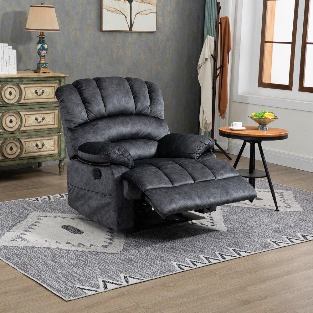 YDSM Large Manual Recliner Chair in Fabric for Living Room, Gray - Walmart.com