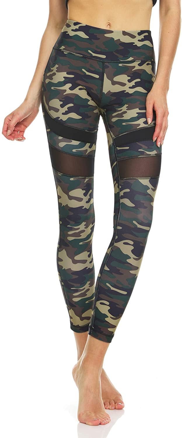YDX juniors athleisure Mesh Yoga Pants high-Rise Gym Leggings Bottoms ...