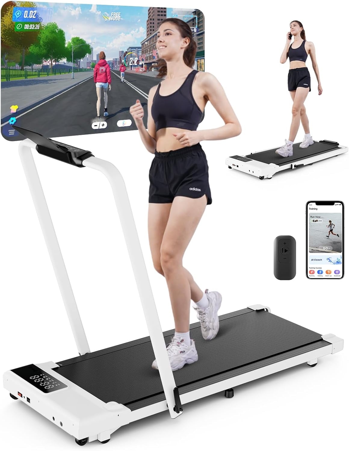 Free Shipping! YDZJY 3 in 1 Folding Treadmill 300lbs Capacity, 3 HP ...
