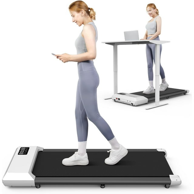 YDZJY Exercise Walking Pad, 300LBS Capacity Under Desk Treadmill, 0.6-3 ...