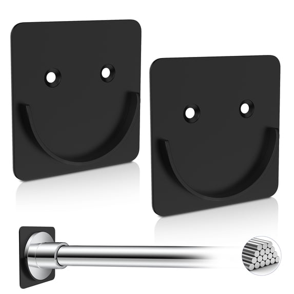 YDmeet 2-Pack Heavy Duty Metal Shower Curtain Rod Holder and Fixator ...
