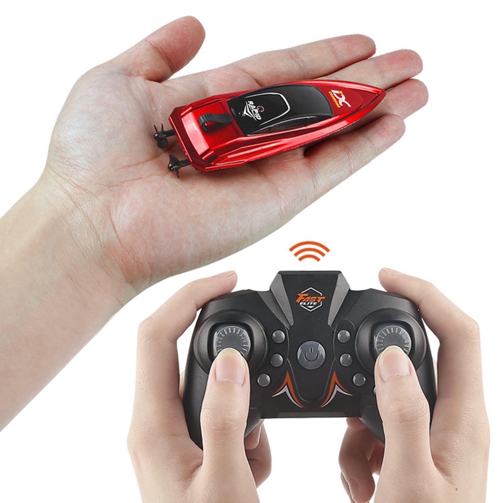 YDxl 1 Set Remote Control Speedboat USB Rechargeable Waterproof Capsize ...