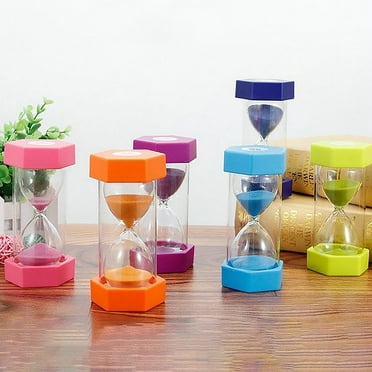 6 Pcs Plastic 1 Minute Sand Timer Sandglass Hourglass Sand Clock, Blue ...