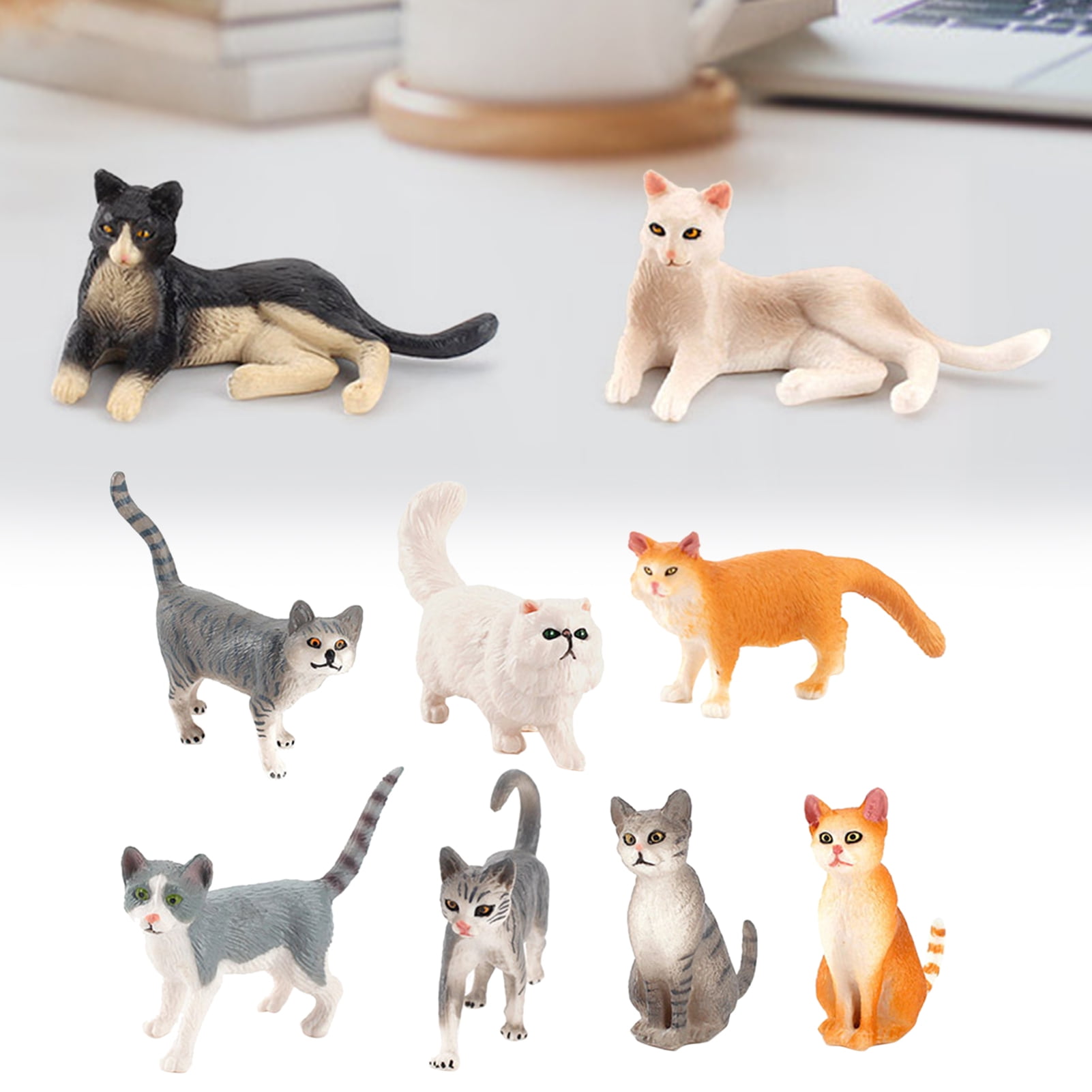 YDxl Animal Model Realistic Form Collectible Solid Simulation Cat Model ...