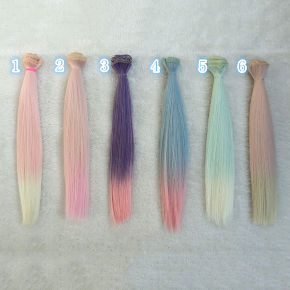 YDxl Gradient Long Straight Wig Synthetic Hair Extension Accessory for ...