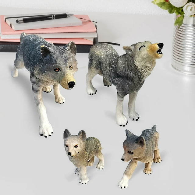 YDxl Pups Wolf Figurines Smell-less Eco-friendly Preschool Educational ...