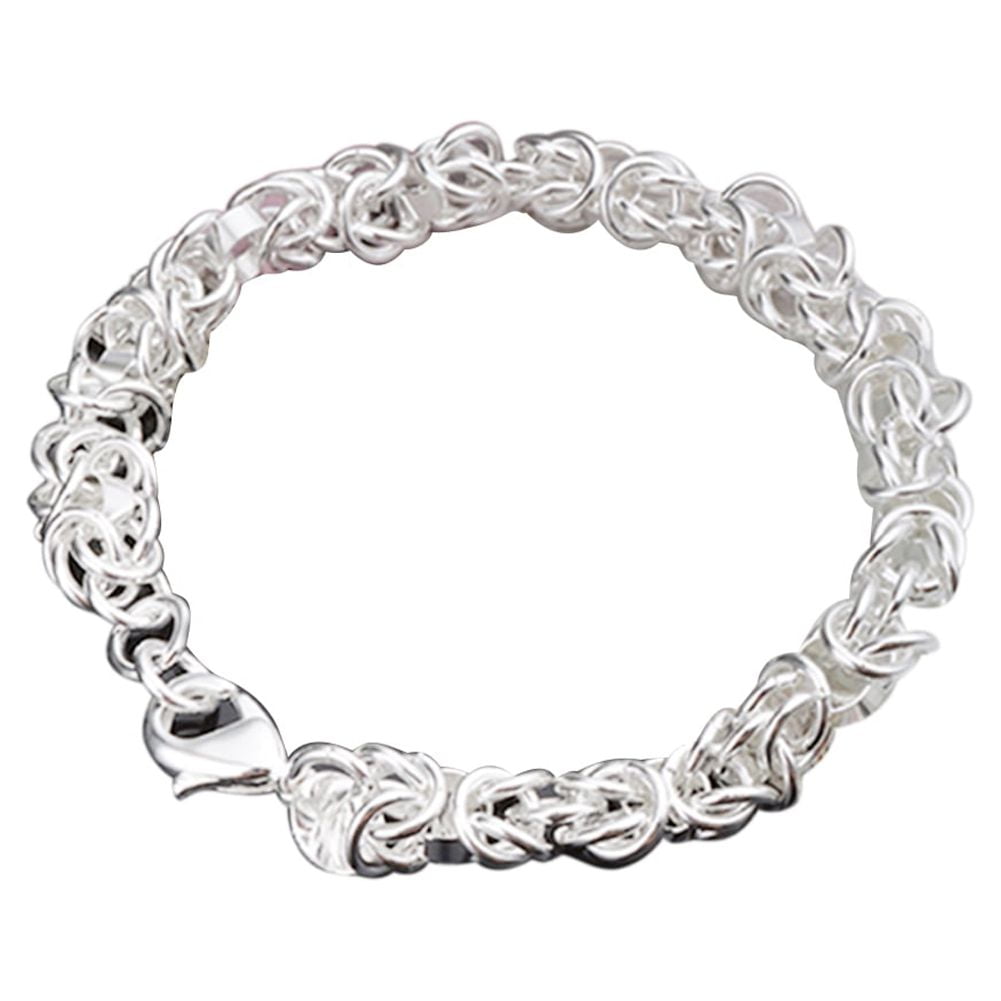 Luckymimi Women's Fashion Faux Silver Bracelet Bangle Chain Banquet Jewelry Gift - Walmart.com