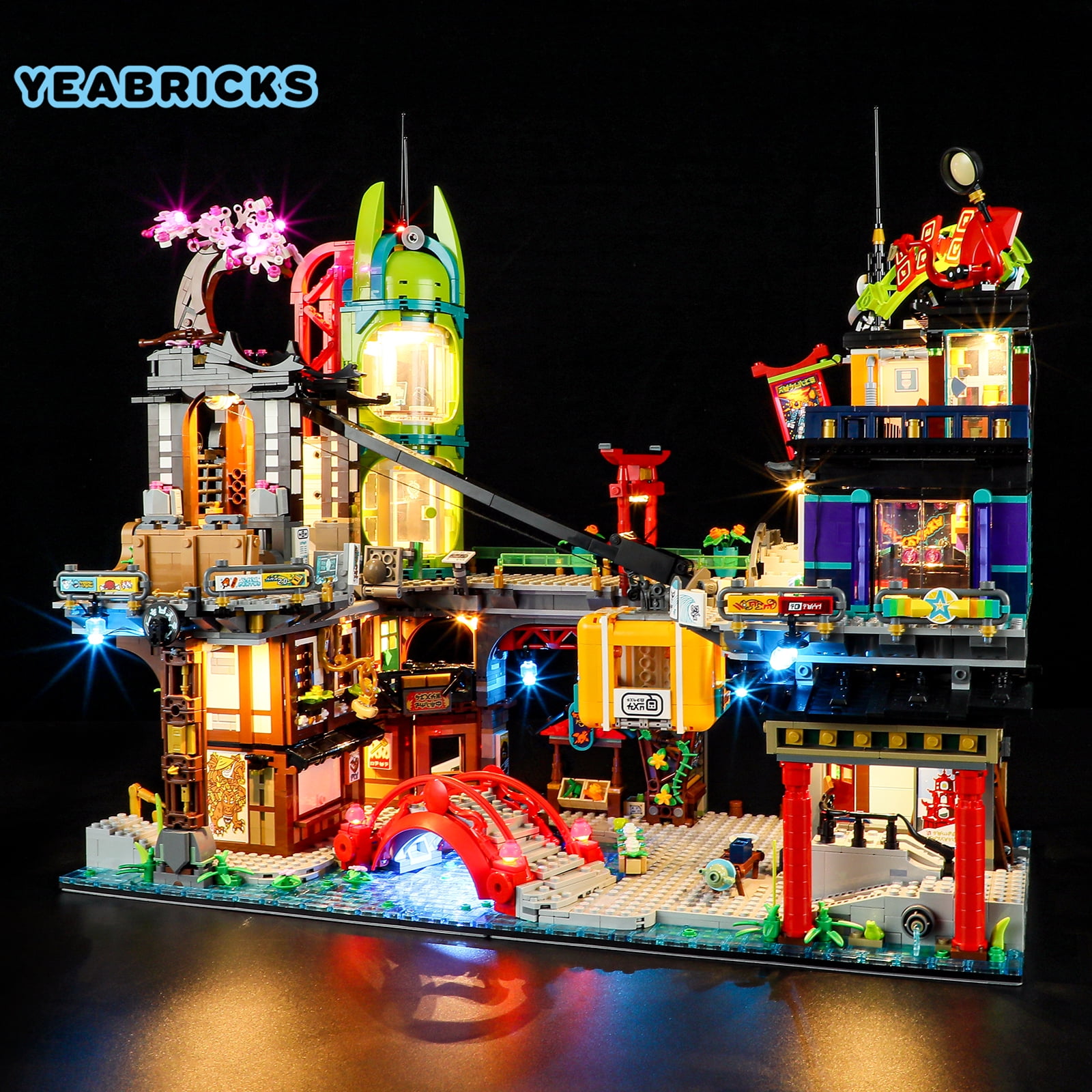 YEABRICKS LED Lighting Kit for LEGO Ninjago City Markets 71799, Light ...