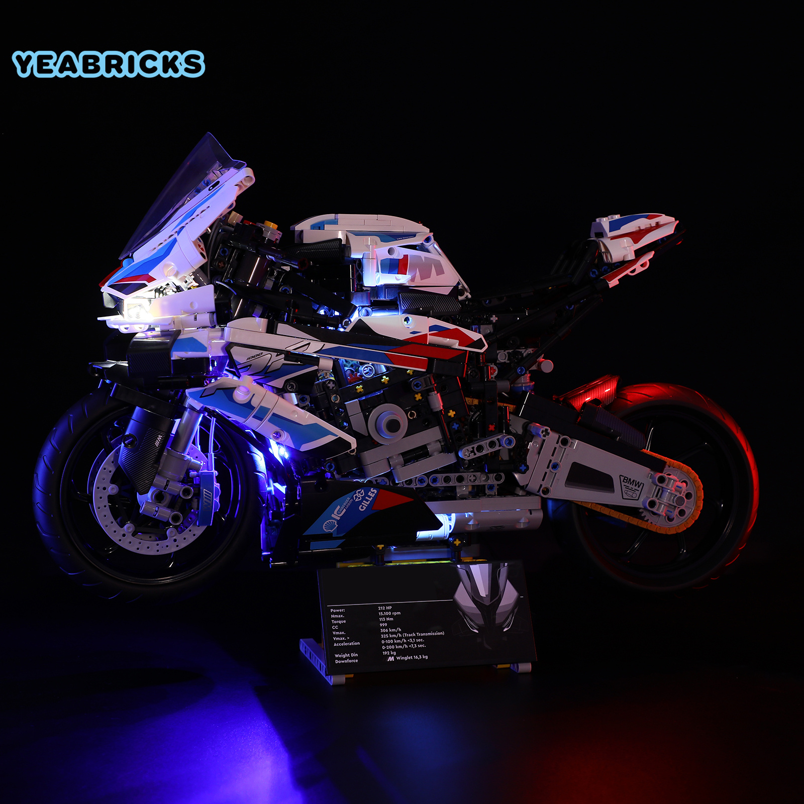 LEGO Technic BMW M 1000 RR 42130 Motorcycle Model Kit for Adults, Build ...
