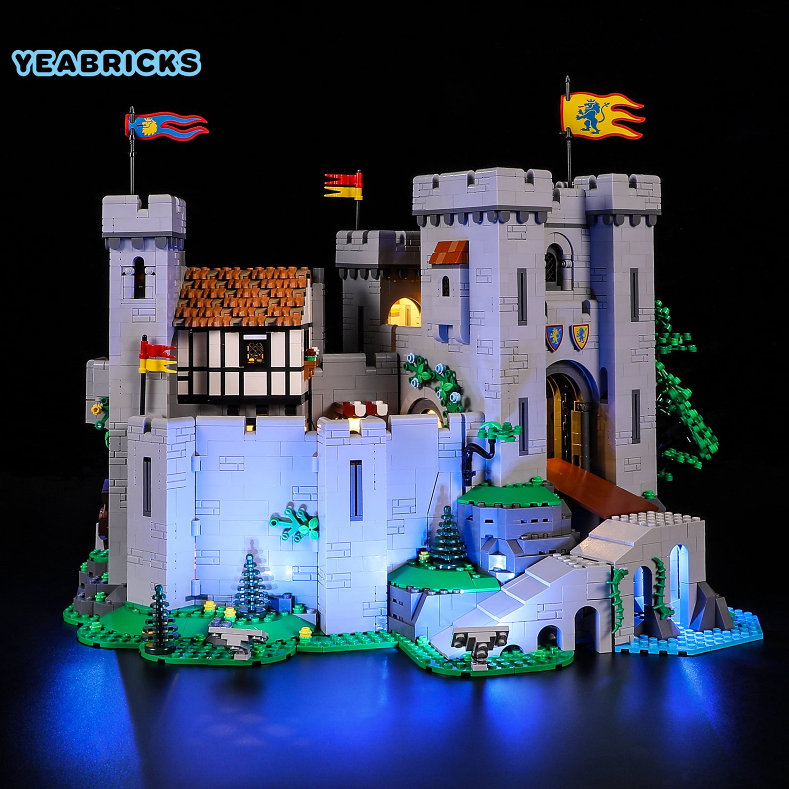 YEABRICKS Led Lighting Kit Compatible with Legos Lion Knights' Castle ...