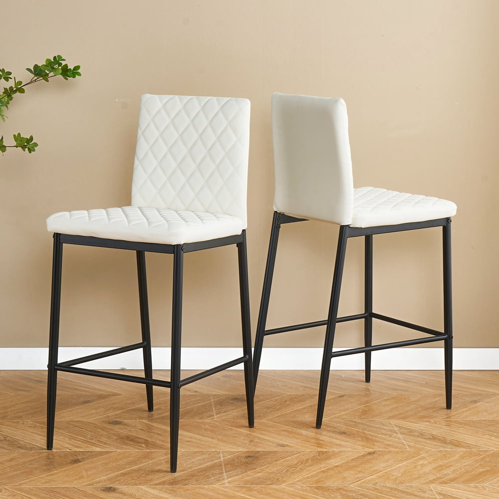 YEAG Modern Diamond Shaped PU Design Leather Counter Height Stool Bar ...
