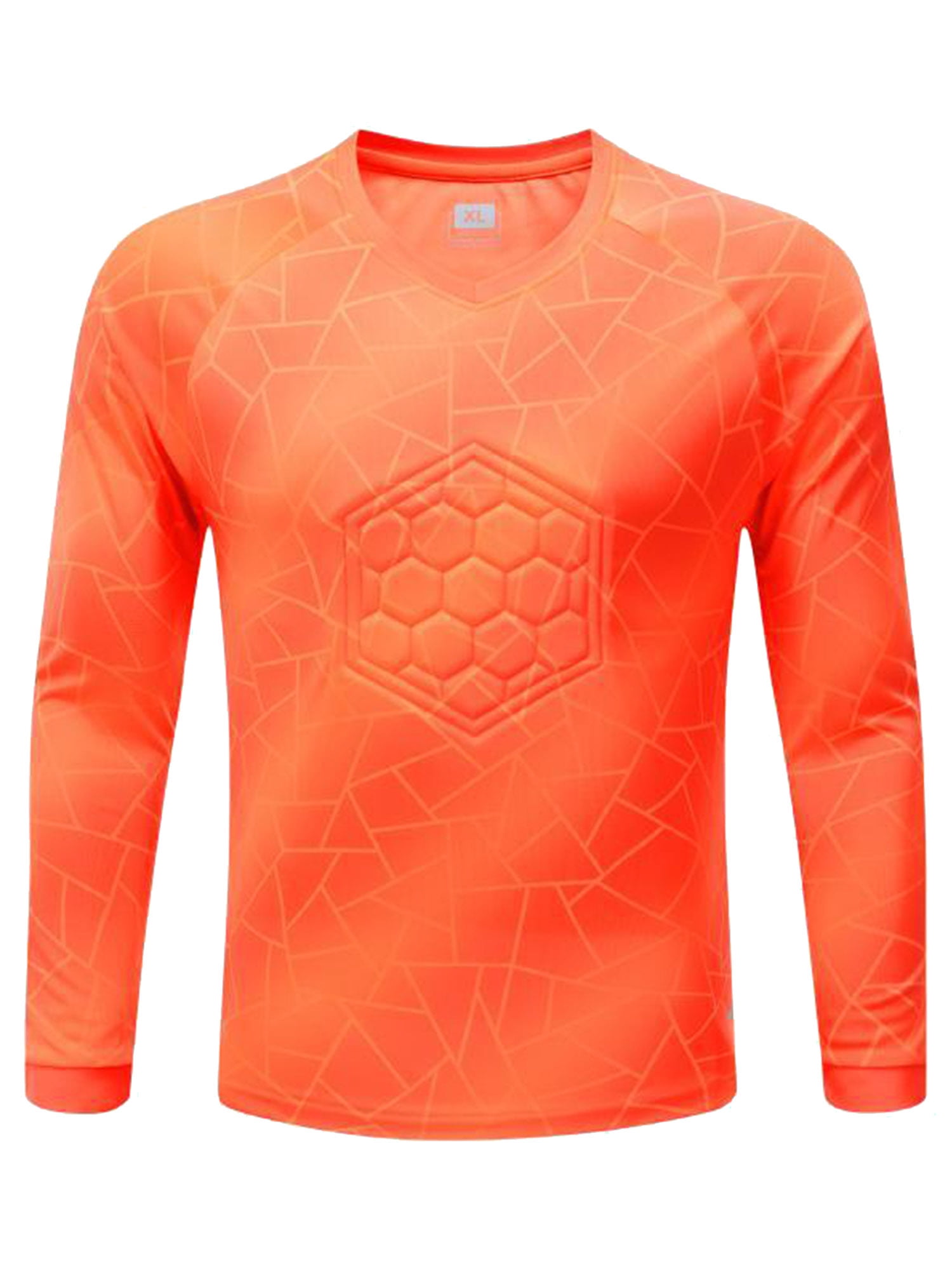 YEAHDOR Boys Youth Goalie T-Shirt Long Sleeve Padded Goalkeeper Jersey ...