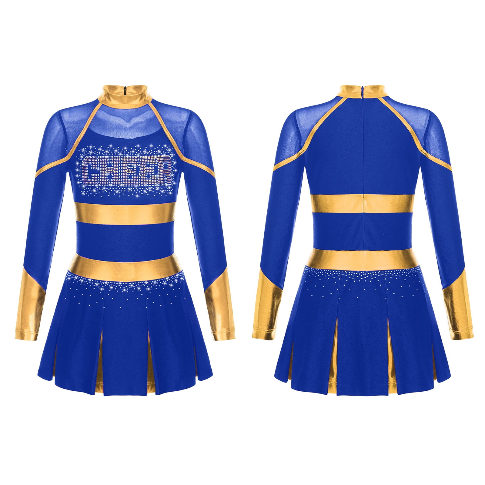 YEAHDOR Girls Children Cheerleading Outfit Schoolgirl Cheer Team ...