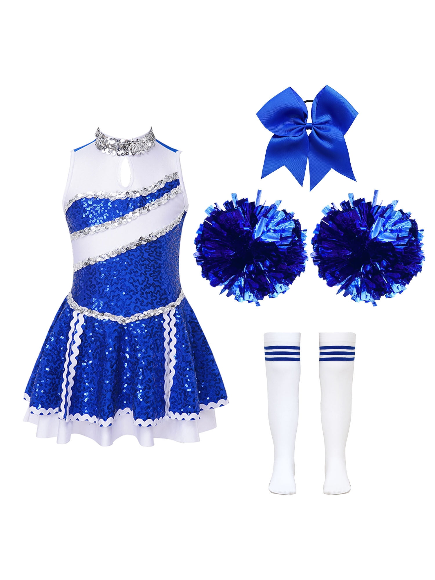 YEAHDOR Girls Halloween Carnival Party Fancy Dress Majorette Costume ...