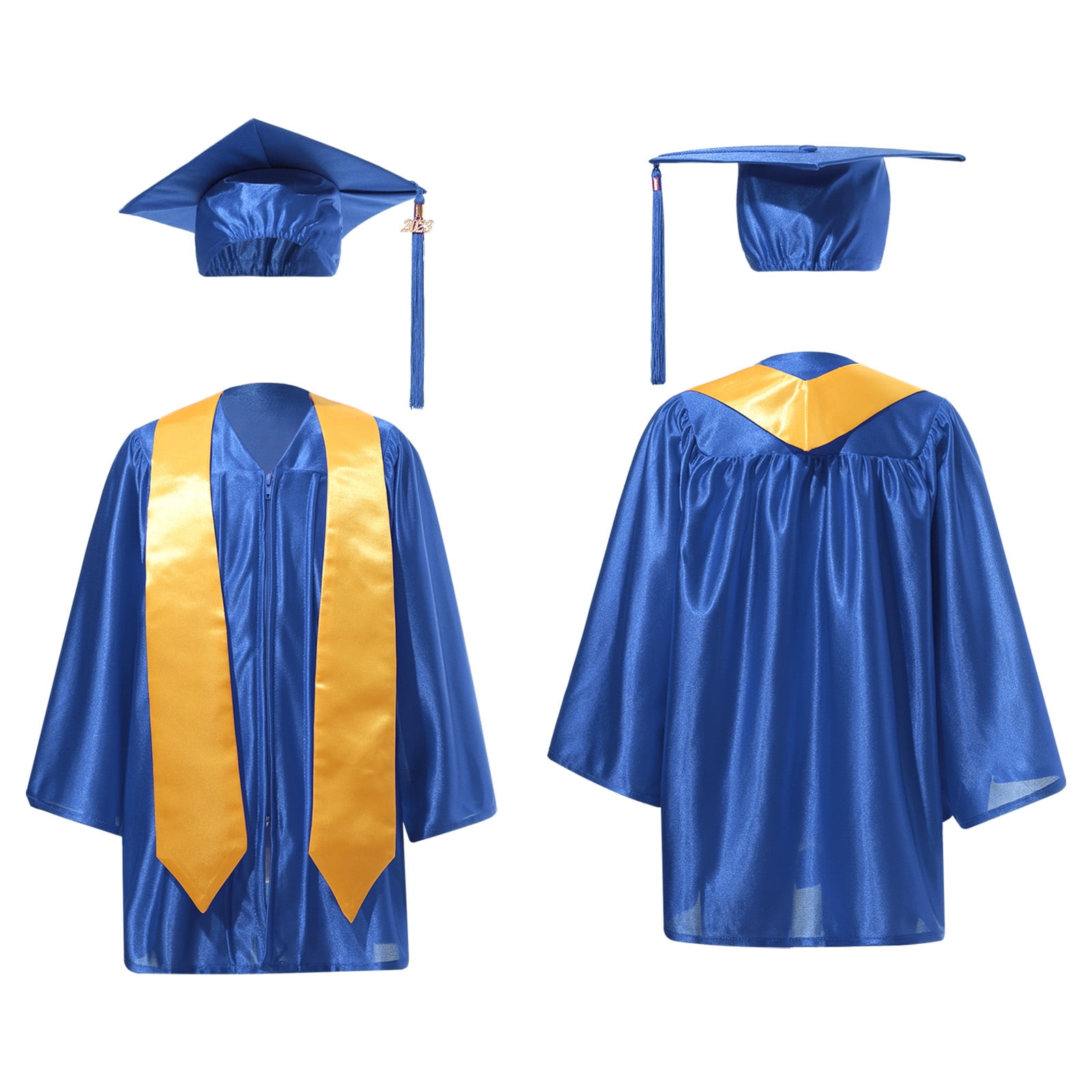 YEAHDOR Kids Boys Girls Kindergarten Graduation Gown Primary School ...