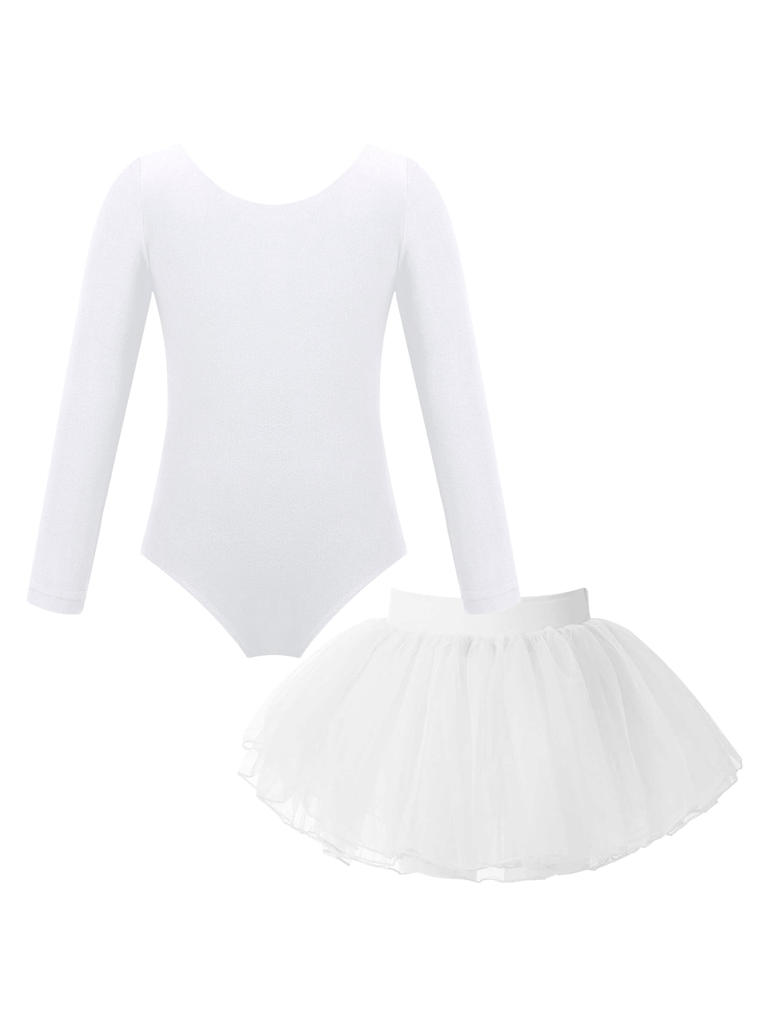 YEAHDOR Kids Girls Long Sleeve Solid Color Leotard for Gymnastics Dance ...