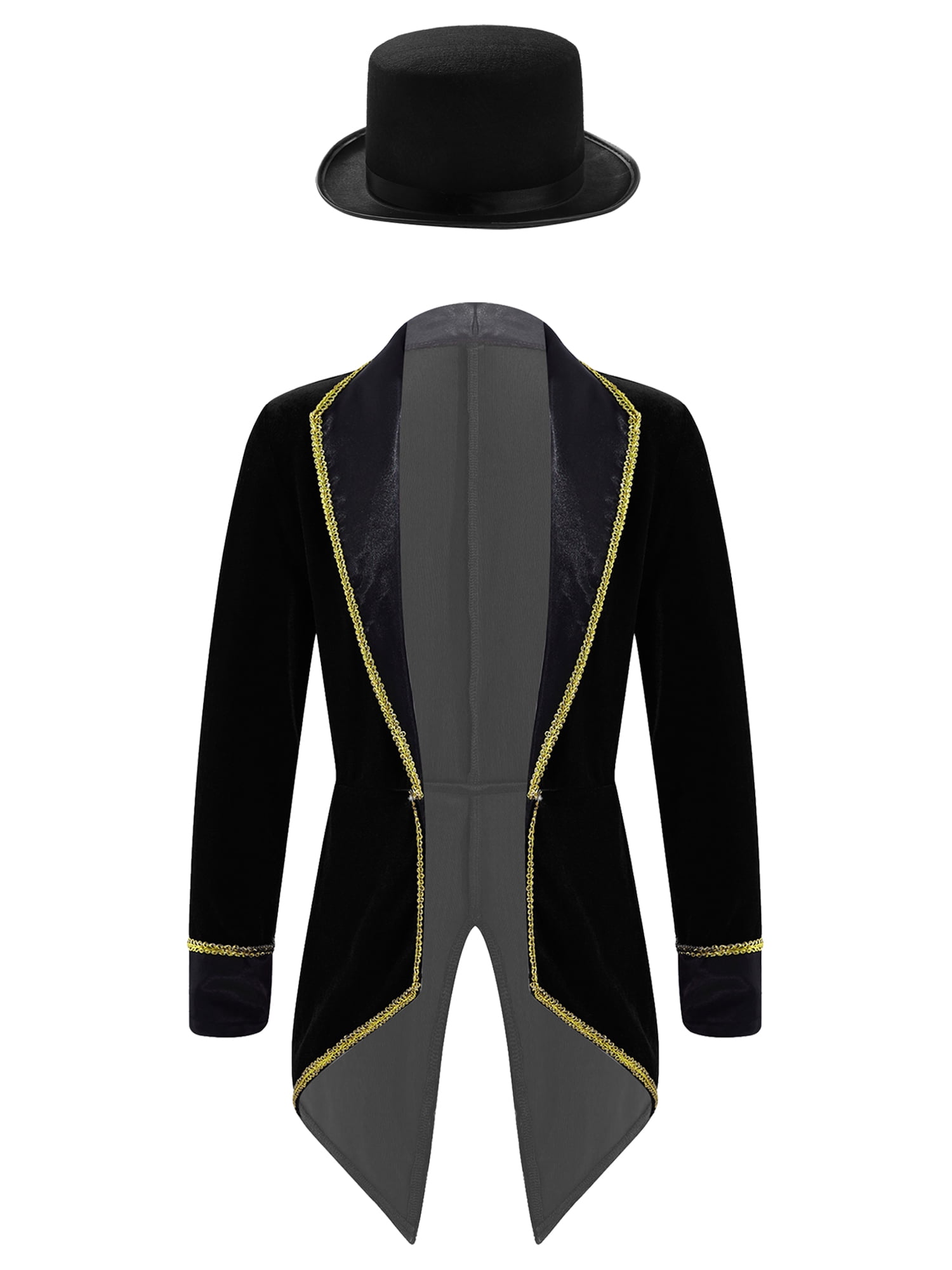 YEAHDOR Kids Girls Boys Halloween Circus Ringmaster Fancy Dress ...