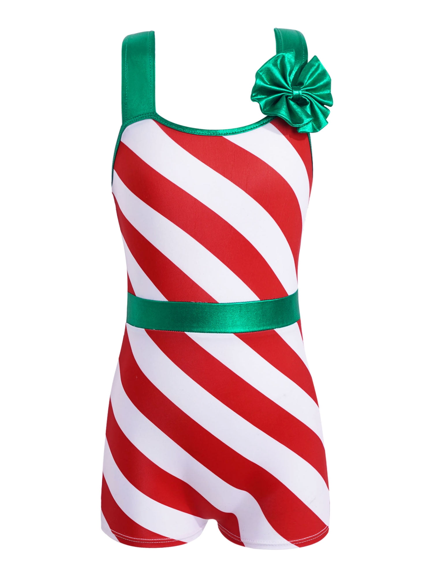 YEAHDOR Kids Girls Christmas Candy Cane Costume Striped Criss-Cross ...