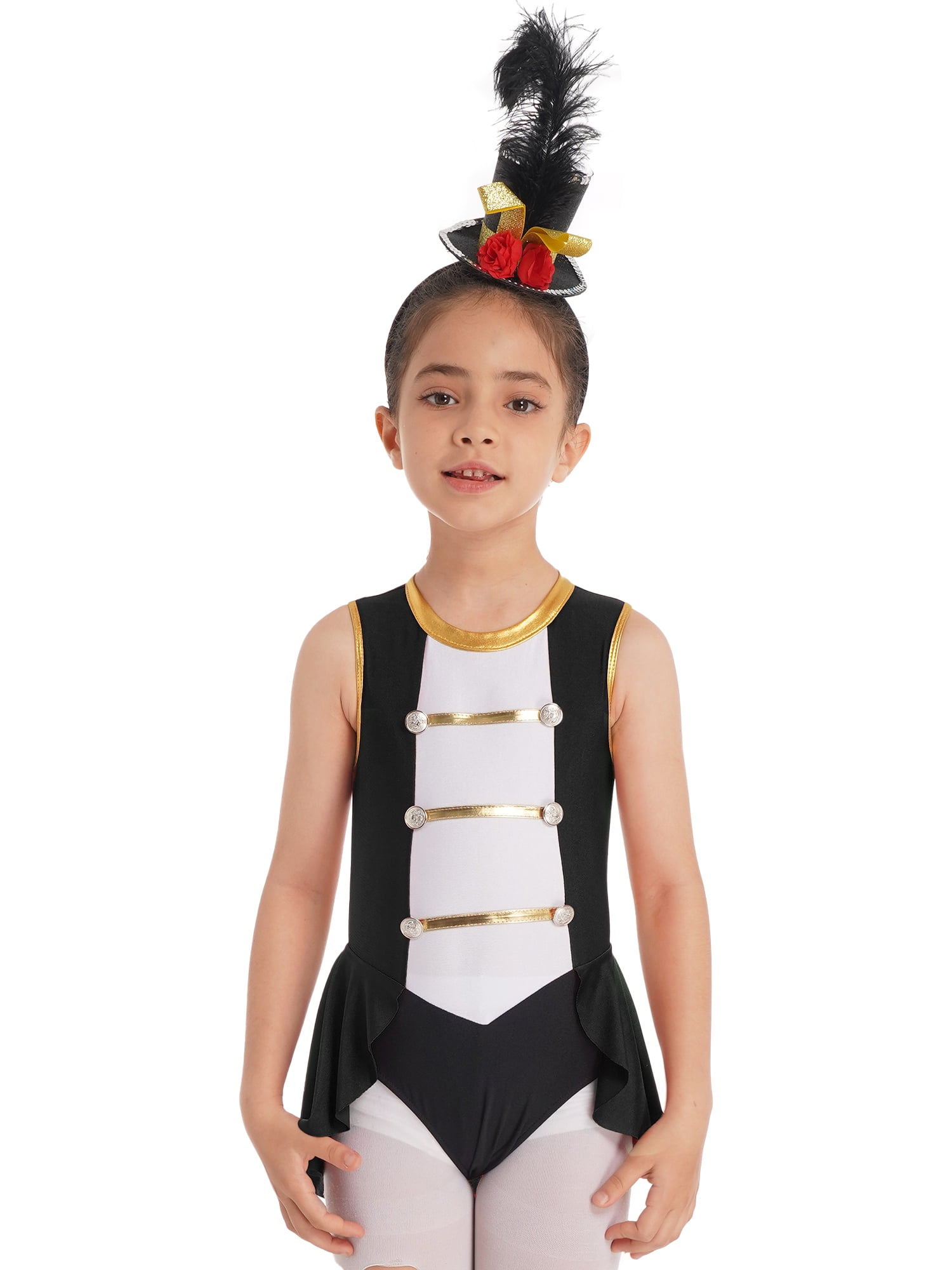 YEAHDOR Kids Girls Circus Ringmaster Costume Halloween Party Carnival ...