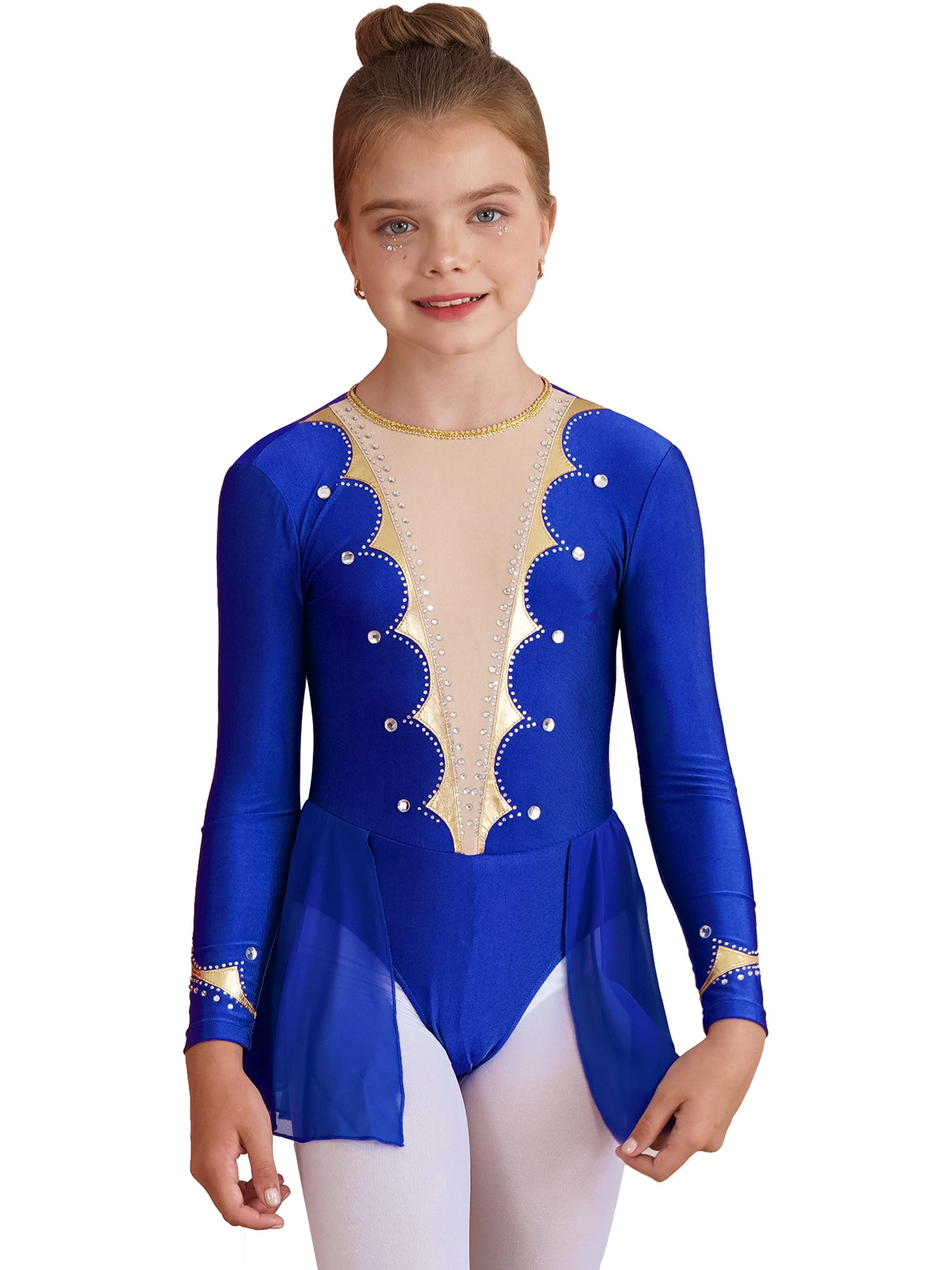 YEAHDOR Kids Girls Circus Trapeze Show Costume Rhythmic Gymnastics ...