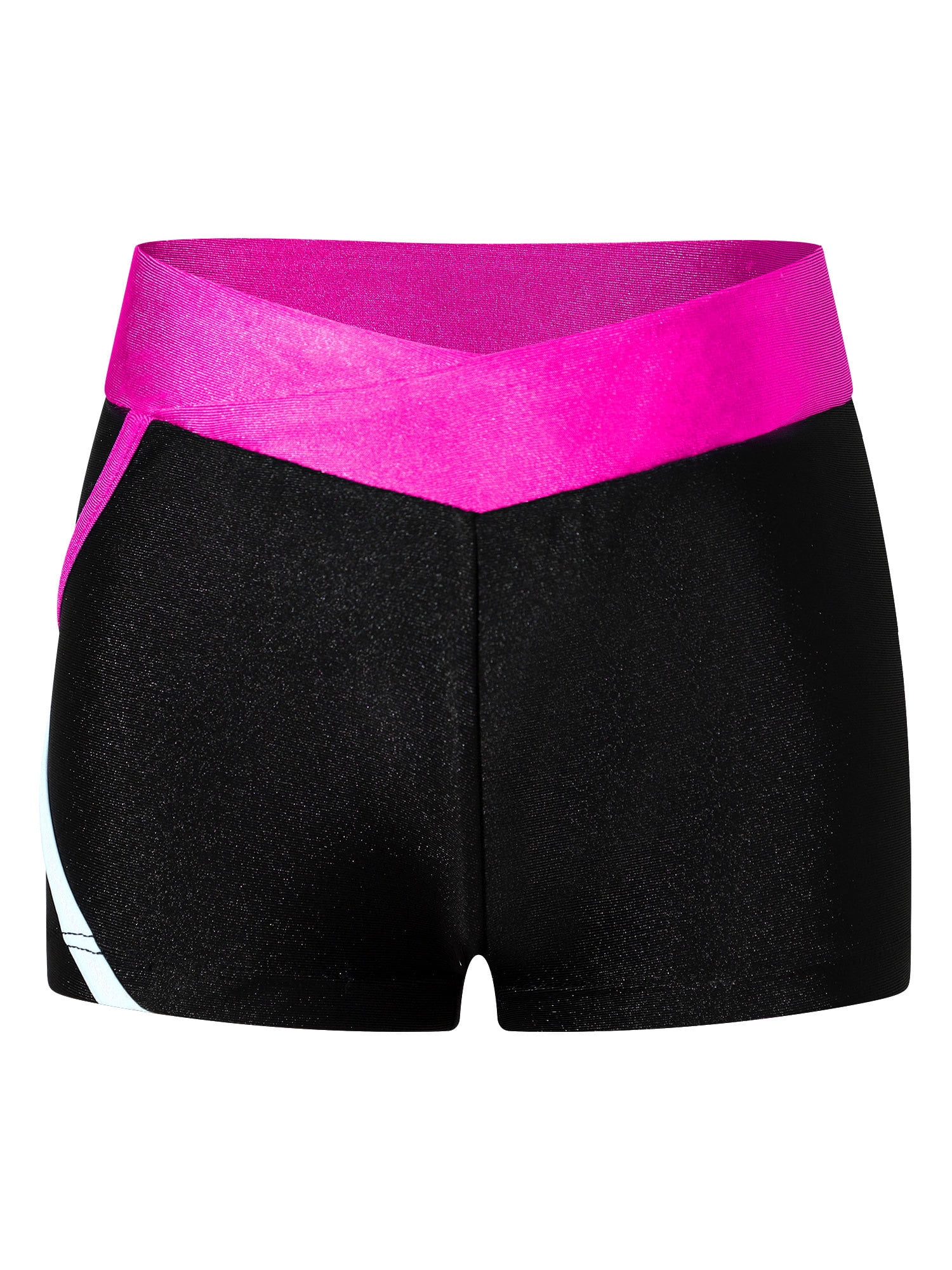YEAHDOR Kids Girls Color Contrast Ballet Gymnastics Dance Shorts Biker ...