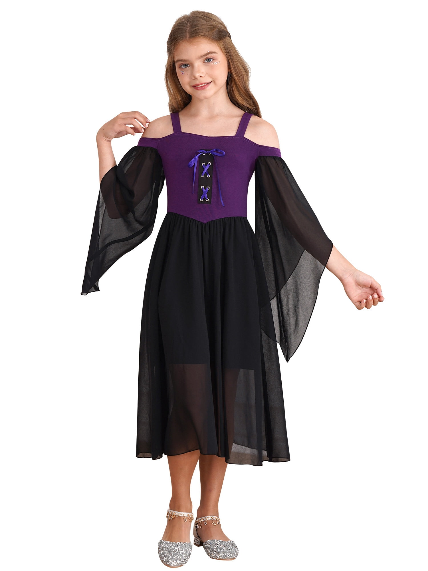 YEAHDOR Kids Girls Medieval Princess Costume Halloween Cosplay Costume ...