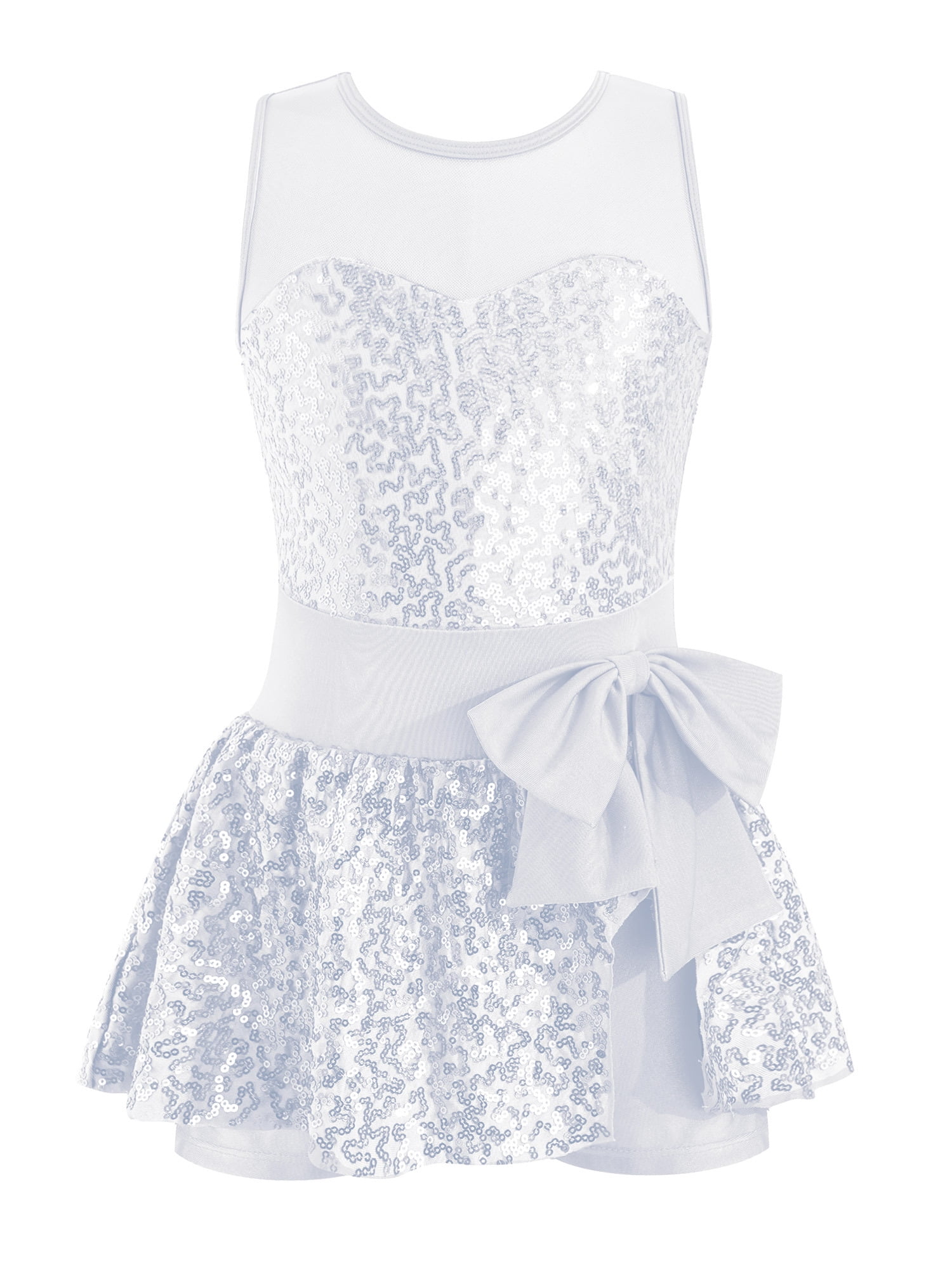 YEAHDOR Kids Girls Modern Jazz Latin Ballet Dance Leotard Dress Sparkly ...