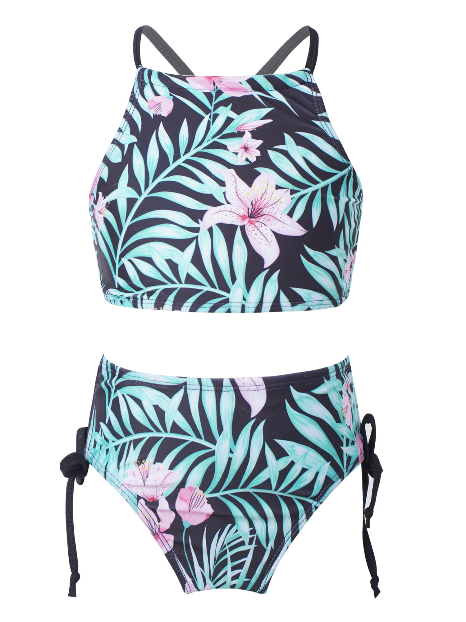 YEAHDOR Kids Girls Two-Piece Swimwear Polka Dots Beach Water Park ...