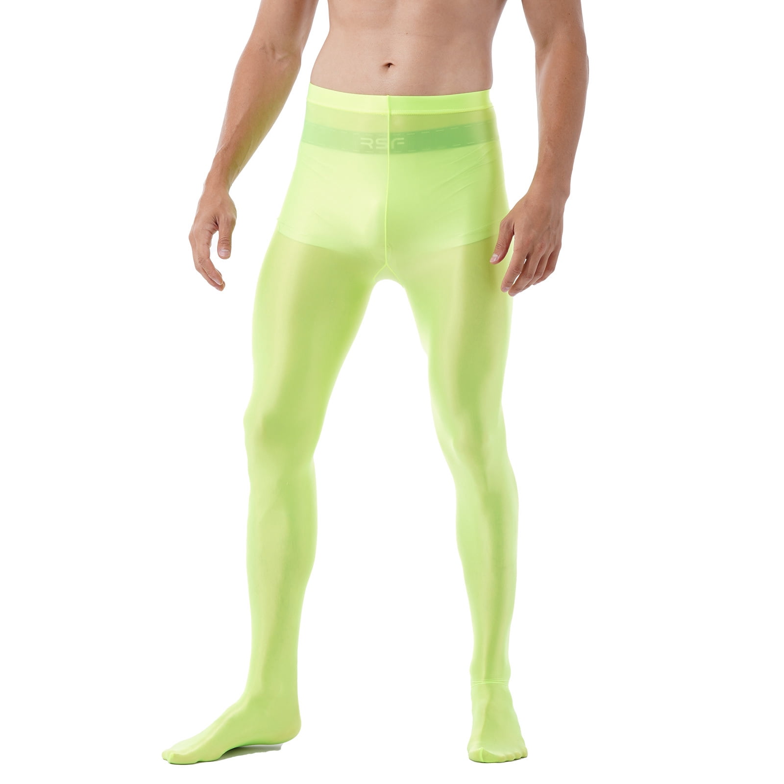 YEAHDOR Mens Glossy Shiny Leggings Shiny Slim Fit Gym Workout Dance ...