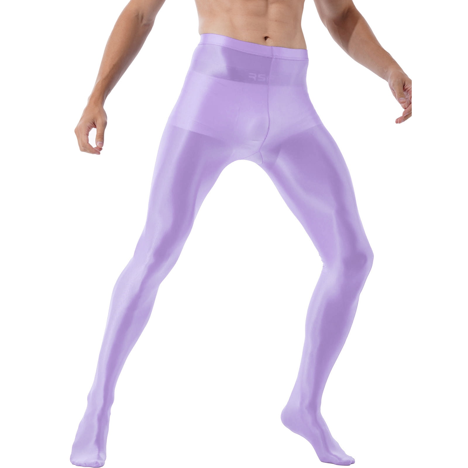 YEAHDOR Mens Glossy Shiny Leggings Shiny Slim Fit Gym Workout Dance ...