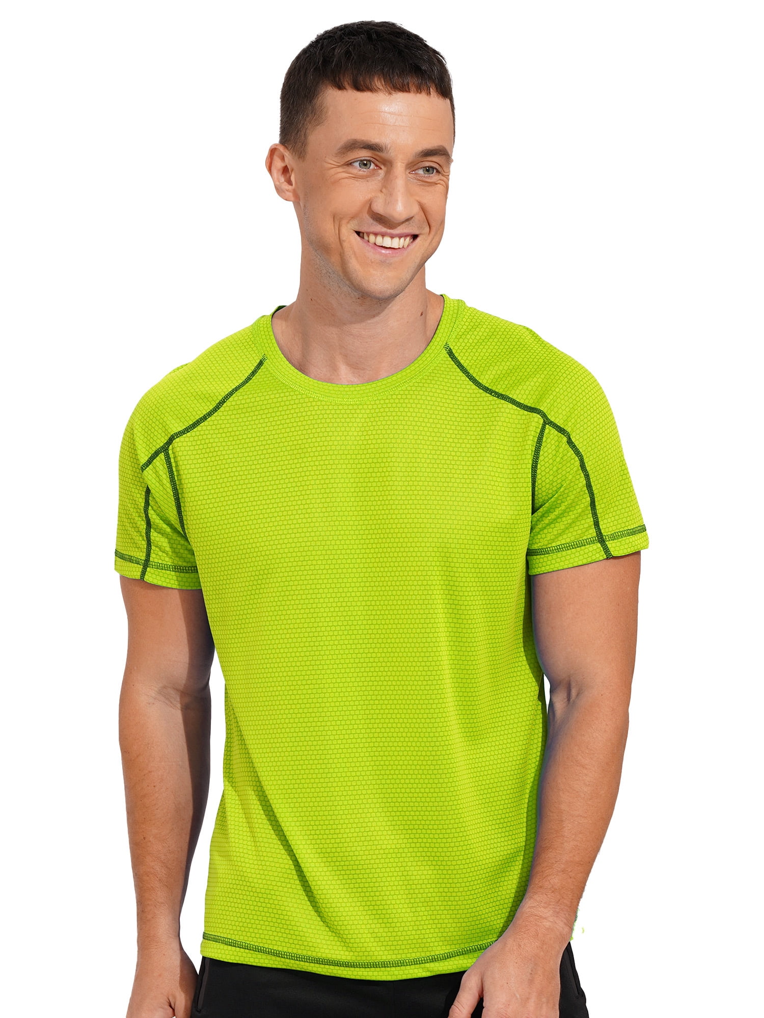 YEAHDOR Mens Quick Dry Short Sleeve Shirt Rash Guard Swim T-Shirt ...