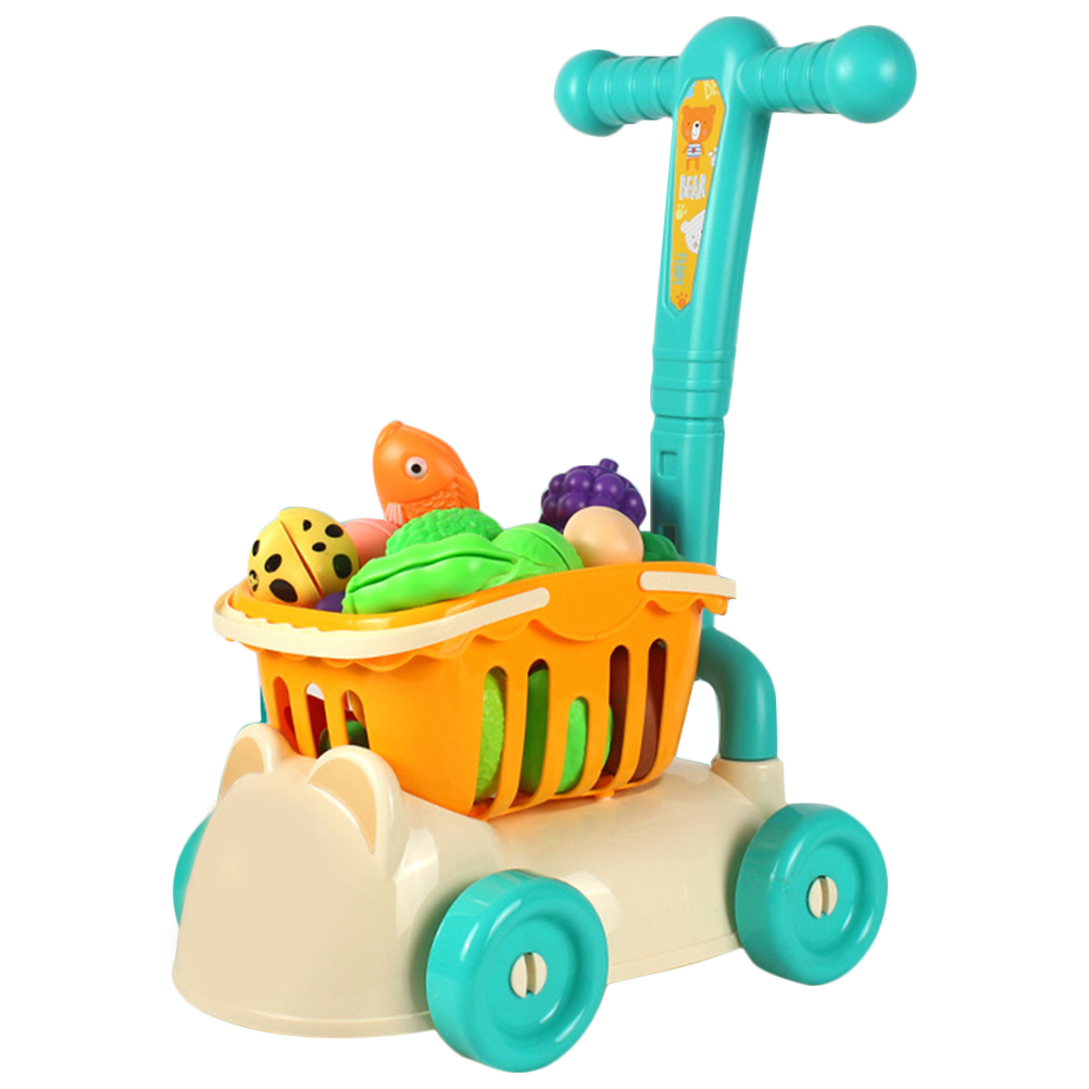 YEAHIBABY-1 Set of Toys Shopping Cart Kids Cartoon Shopping Cart ...