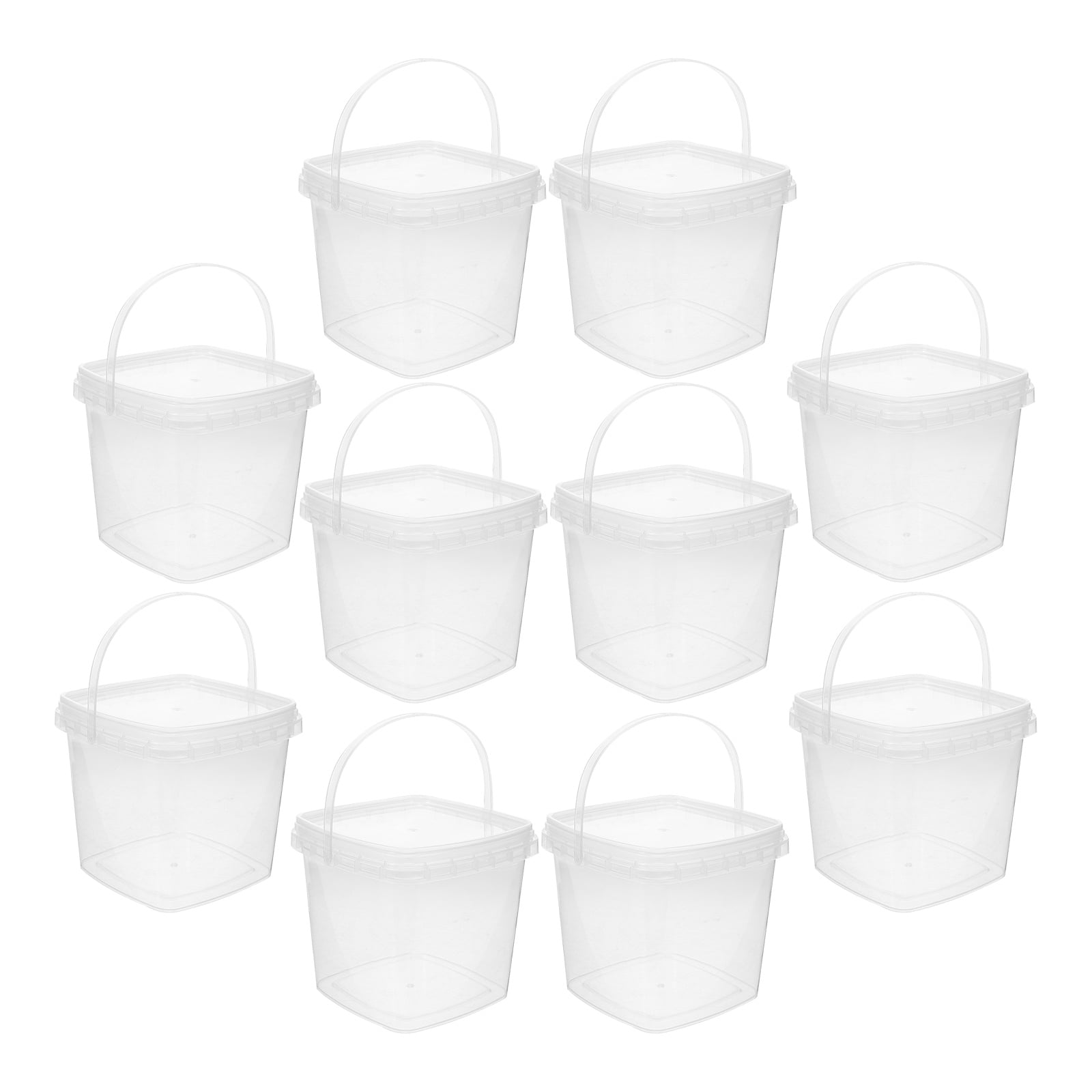 YEAHIBABY 10pcs PP Ice Cream Bucket Containers for Sealed Freshness Ice ...