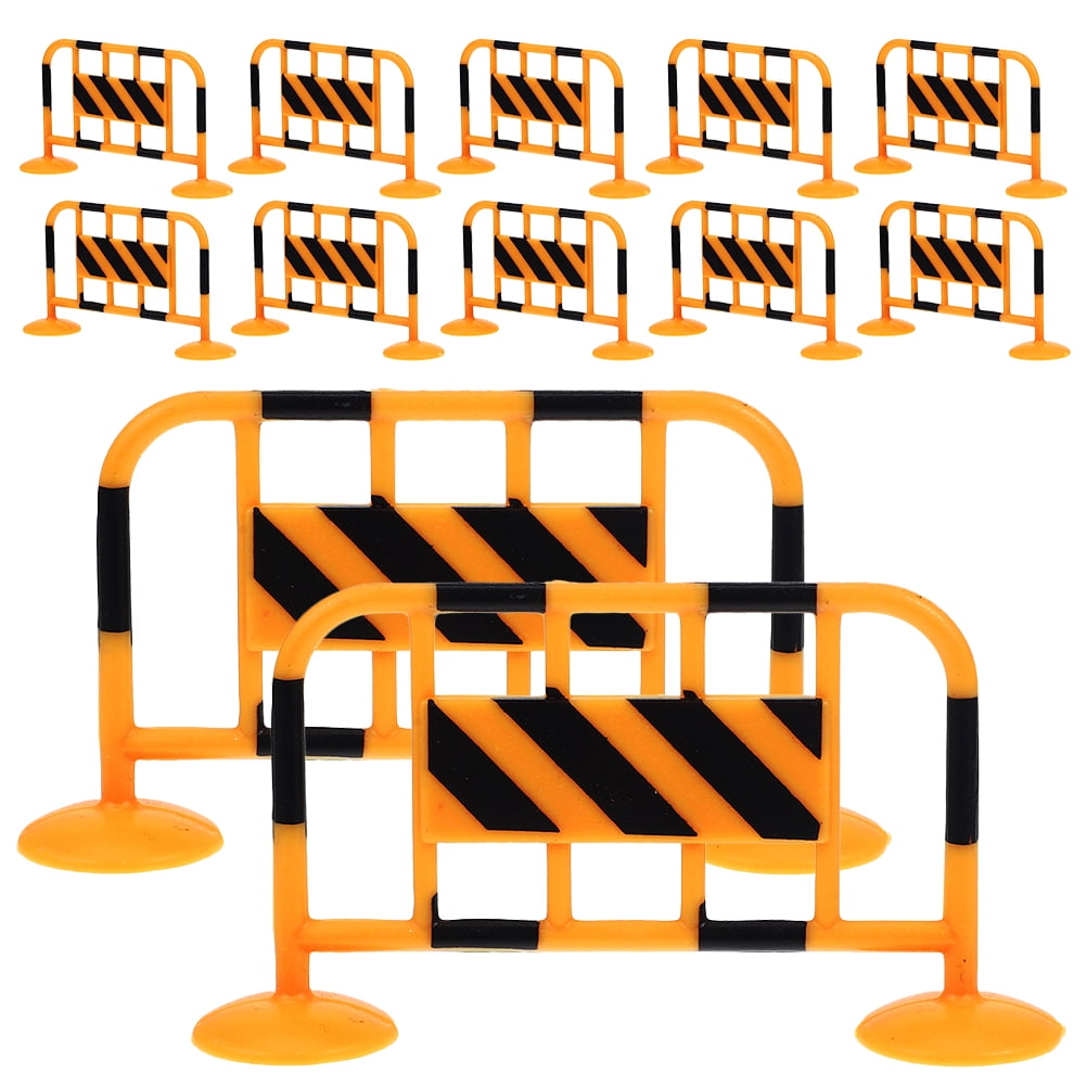 YEAHIBABY-12PCS Mini Traffic Road Blocks Fence Model Traffic Barricades ...