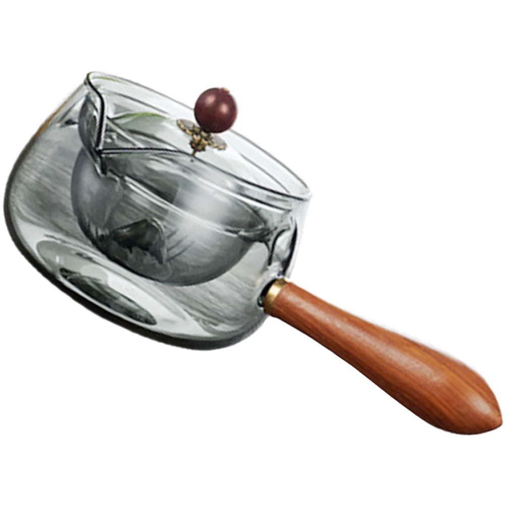 YEAHIBABY 1Set Vintage Glass Tea Kettle with Wood Grain Handle for Tea ...
